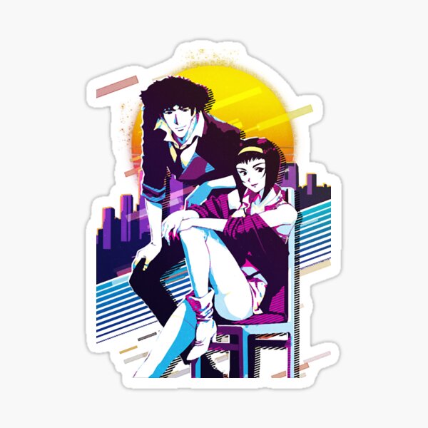 "Spike Spiegel and Faye Valentine - Cowboy Bebop " Sticker for Sale by ...