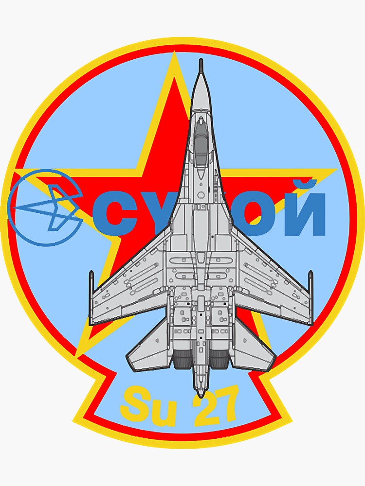 "Su 27 Flanker - Russia" Sticker by RjHazour | Redbubble