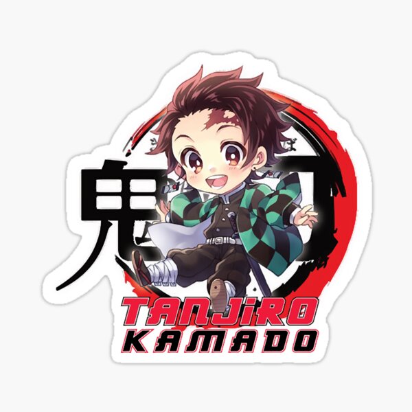 "Tanjiro Kamado Chibi Art - Demon Slayer Anime " Sticker by RjHazour ...