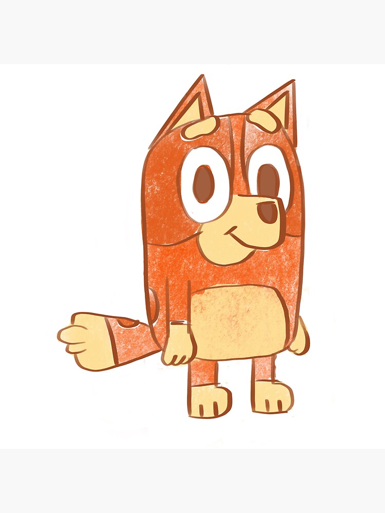 "Cute Bingo self portrait " Sticker for Sale by ImDrinkingMilk | Redbubble