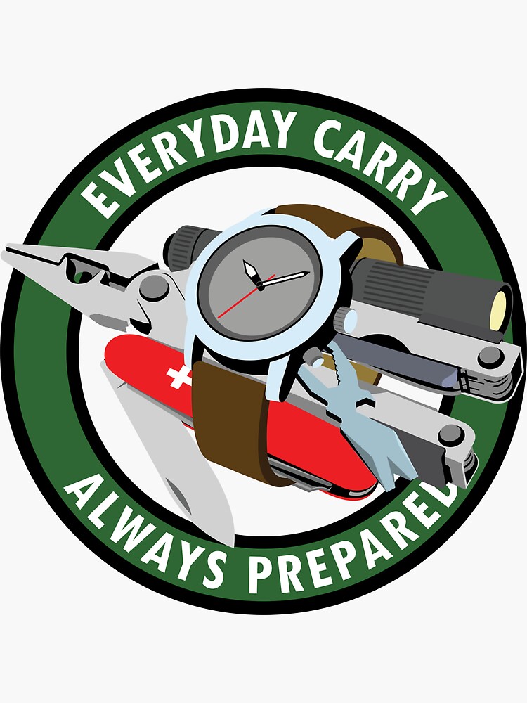"Always Prepared" Sticker for Sale by badgework | Redbubble
