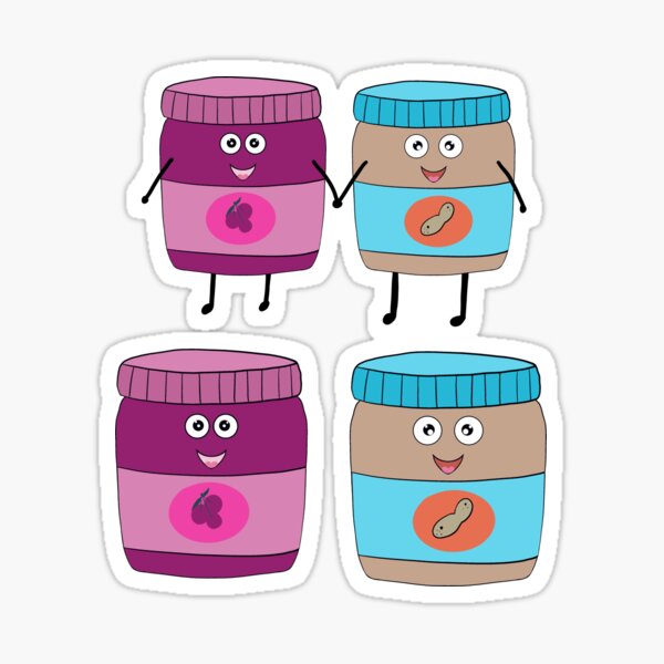 "Peanut butter and jelly sticker pack - PB AND J FRIENDS forever ...