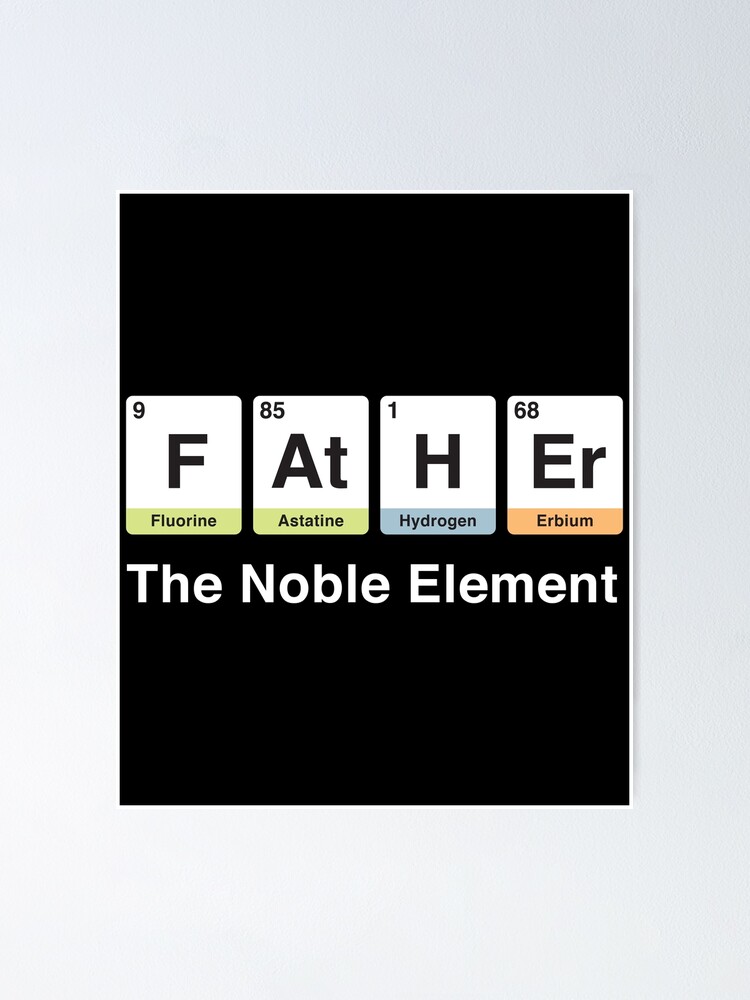 "Father's Day FATHER Periodic Table Elements Funny" Poster by w1ckerman ...