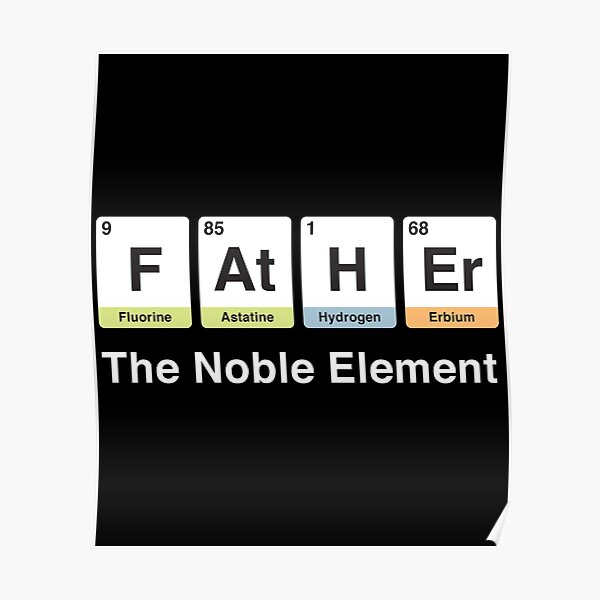 "Father's Day FATHER Periodic Table Elements Funny" Poster by w1ckerman ...