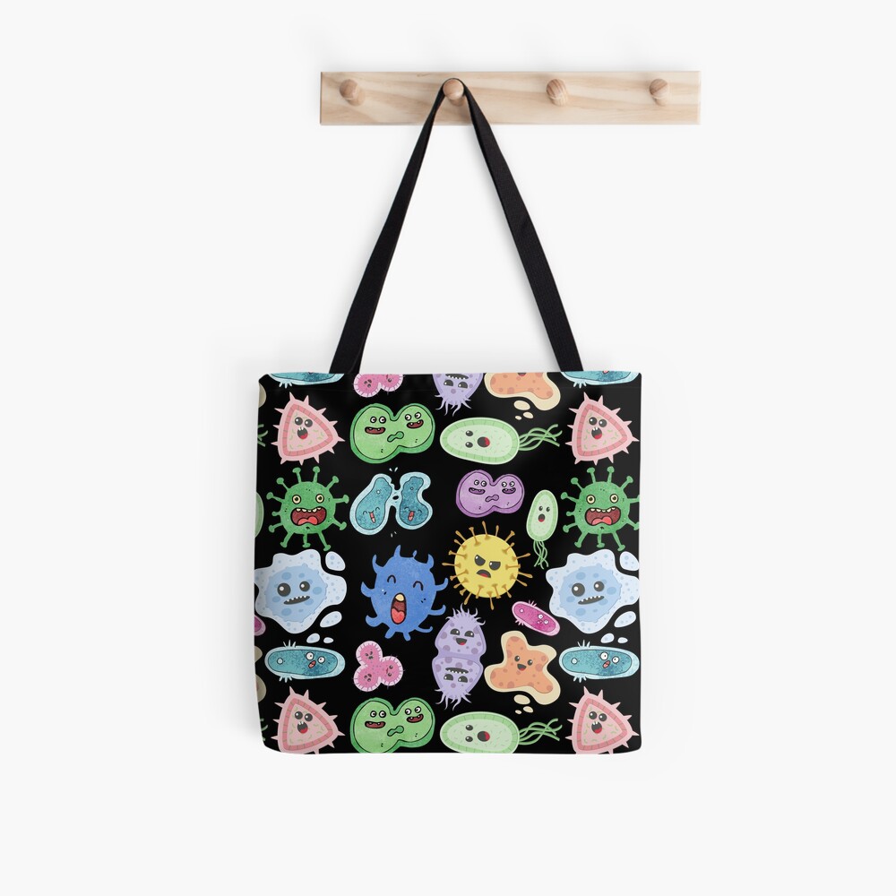 "Cute Microbes Bacteria, Virus, Ecoli MicroBiology Seamless Pattern ...