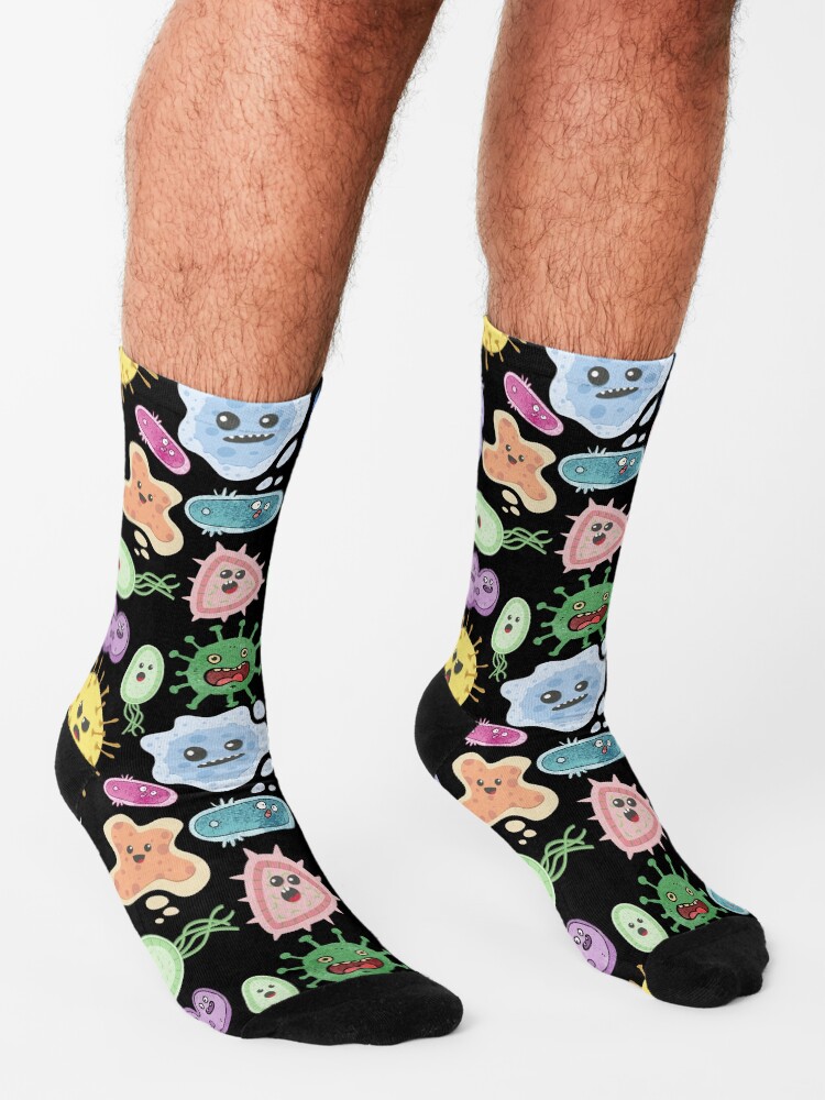 "Cute Microbes Bacteria, Virus, Ecoli MicroBiology Seamless Pattern ...