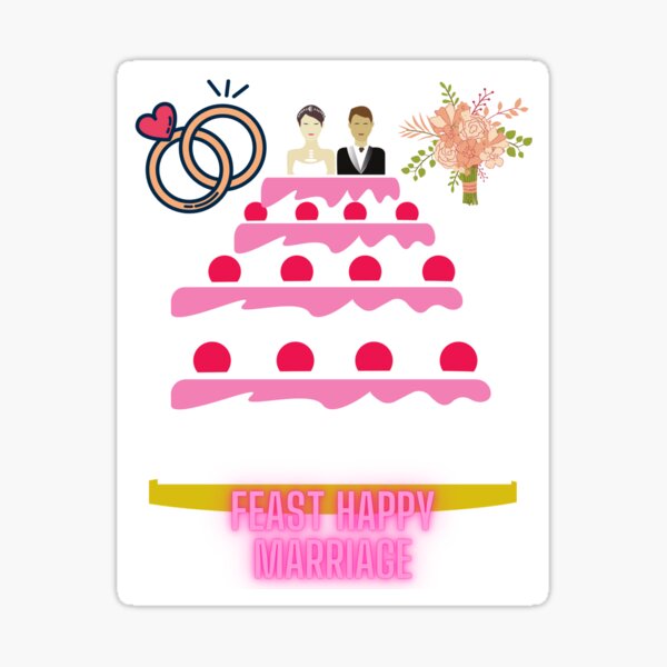 "Feast happy marriage" Sticker for Sale by Welcome1991 | Redbubble