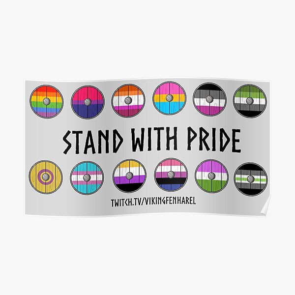 "Pride Shield Wall" Poster for Sale by FenrirKin | Redbubble