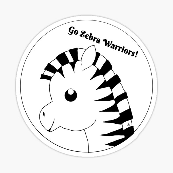 "Zebra Warrior " Sticker for Sale by AlissaJoyLeeArt | Redbubble