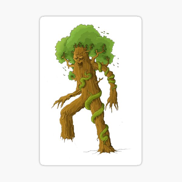"Walking Ent" Sticker by Waradous | Redbubble