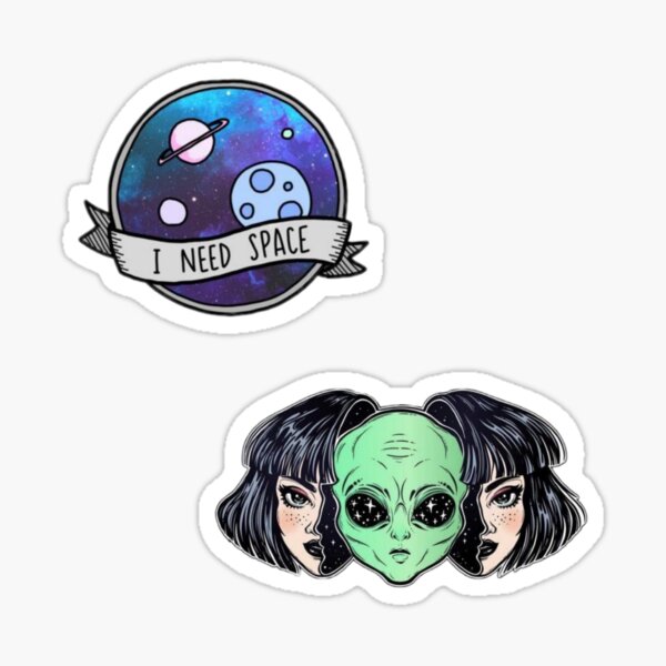 "space aesthetic pack of two" Sticker by thecouture | Redbubble