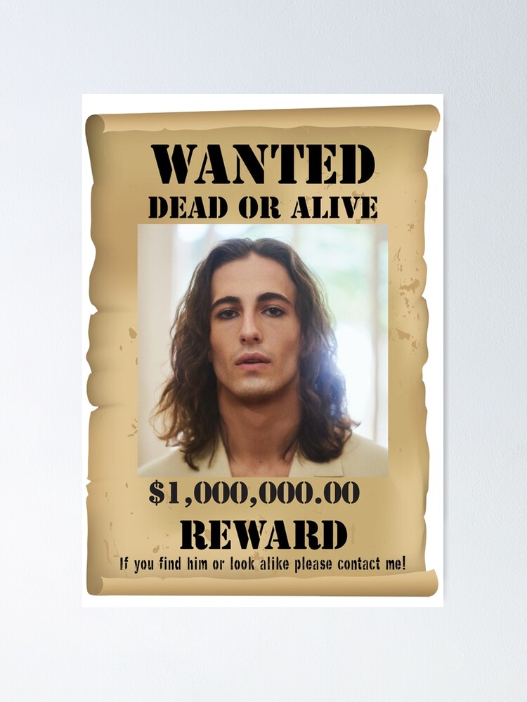 "Wanted! Damiano David funny design " Poster by prettyfemme | Redbubble