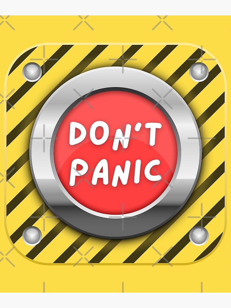 Póster «No entre en pánico botón de pánico» de stickers-custom | Redbubble