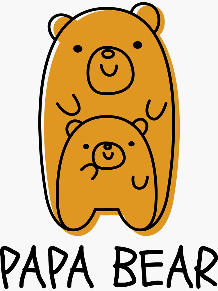 "Papa Bear" Sticker for Sale by MyEarthDesigns | Redbubble
