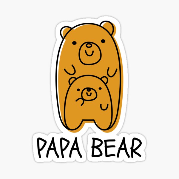 "Papa Bear" Sticker for Sale by MyEarthDesigns | Redbubble