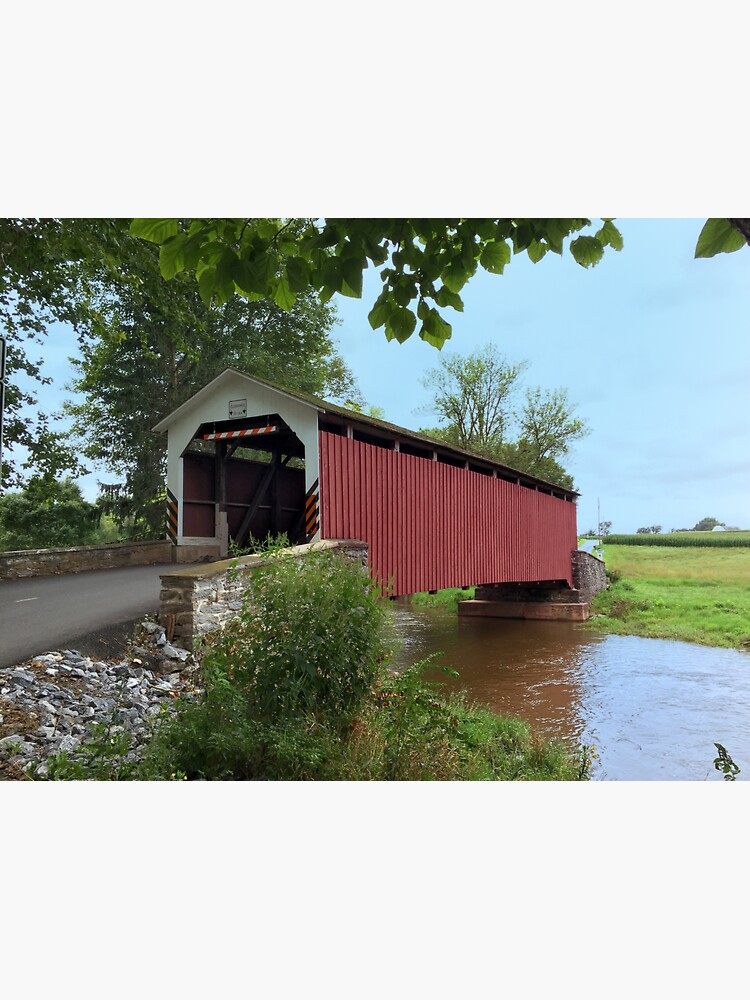 "Erb’s Covered Bridge, Lancaster County, PA" Sticker by Lynney | Redbubble