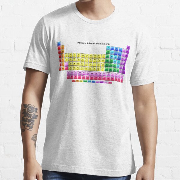 "Shiny Periodic Table of the Chemical Elements" T-shirt for Sale by ...