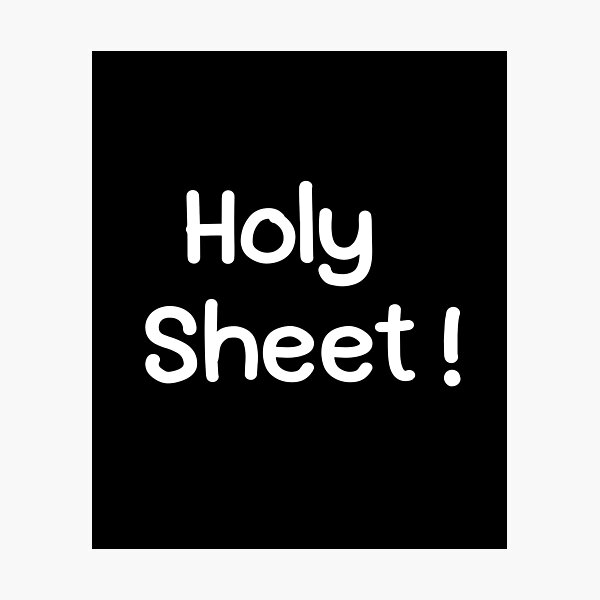 "holy sheet meme" Photographic Print for Sale by ZORO33 | Redbubble