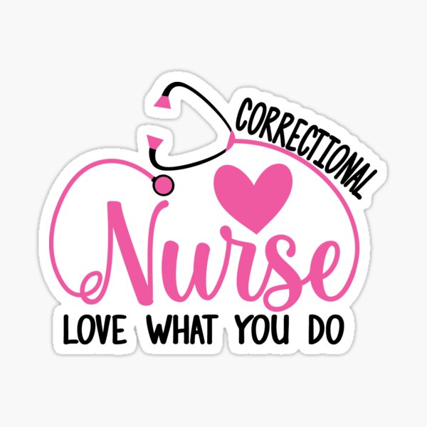 "Funny Correctional Nurse With Stethoscope" Sticker for Sale by Elhon ...