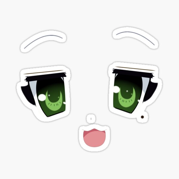 "anime face" Sticker for Sale by wassimmahri | Redbubble
