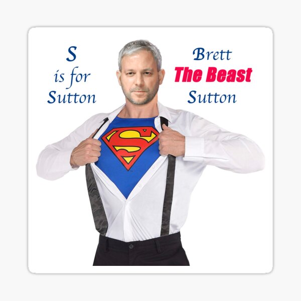 "Brett "The Beast" Sutton" Sticker for Sale by Oasis19 | Redbubble