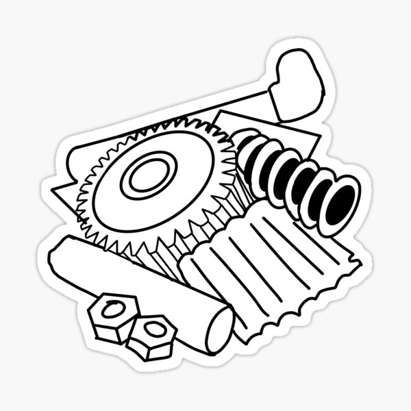 "Rust scrap outline" Sticker for Sale by mommaKart | Redbubble
