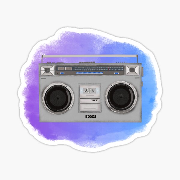 "Old School Boom Box" Sticker for Sale by jenbucheli | Redbubble