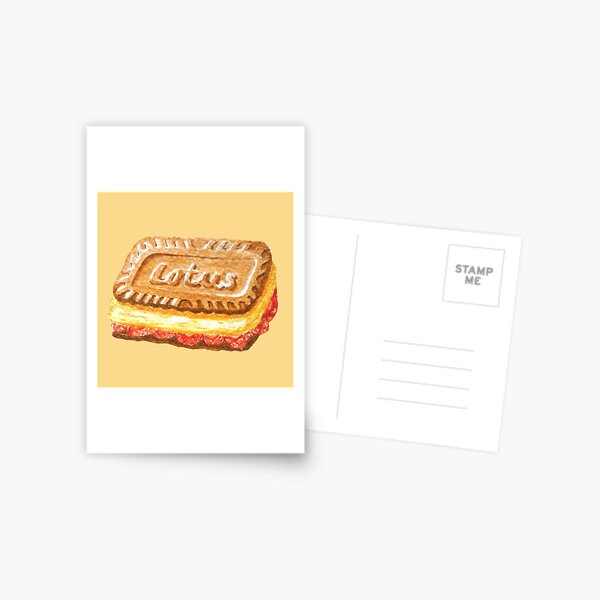 "Lotus Biscoff Cookie Ice Cream Sandwich Watercolour Food Illustration ...