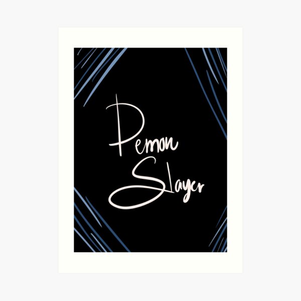 "Demon slayer Calligraphy Tomioka Giyu Theme water wave" Art Print by ...