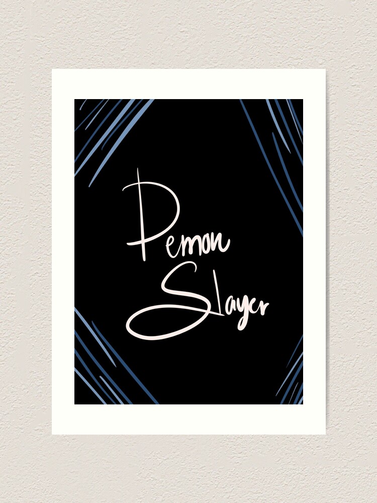 "Demon slayer Calligraphy Tomioka Giyu Theme water wave" Art Print by ...