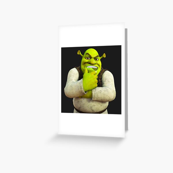"Shrek Biting Lip Emoji" Greeting Card by emm-designs | Redbubble