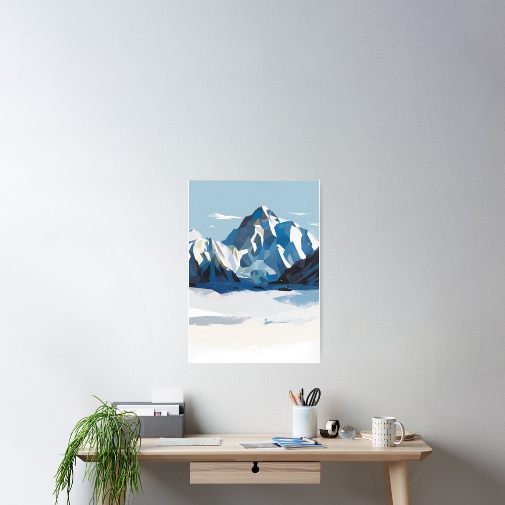 "K2 Mountain" Poster for Sale by Julius-Nature | Redbubble