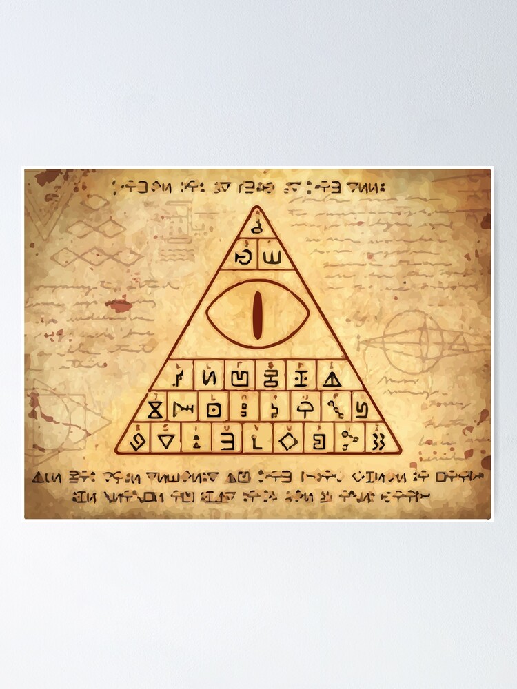 "bill cipher page" Poster for Sale by AnimaTrish | Redbubble