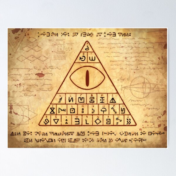 "bill cipher page" Poster for Sale by AnimaTrish | Redbubble