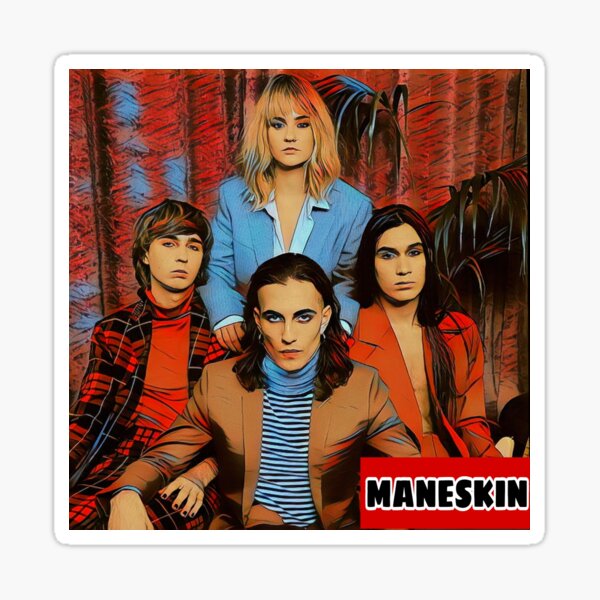 "Maneskin" Sticker for Sale by Naniko16 | Redbubble
