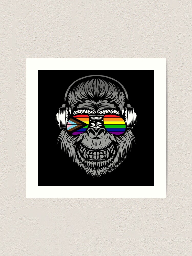 "Savvy Sapien Progressive Pride Flag - Smiling Monkey, Happy Monkey ...