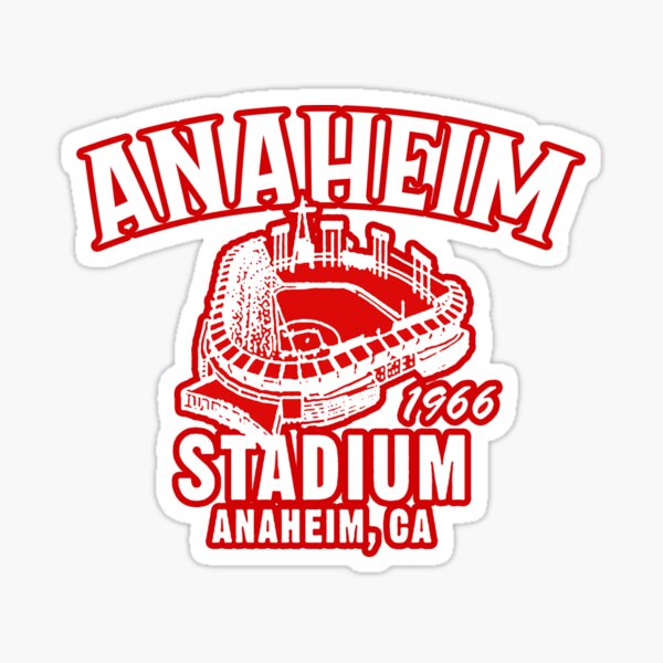 "ANAHEIM STADIUM " Sticker for Sale by Beachbrother | Redbubble