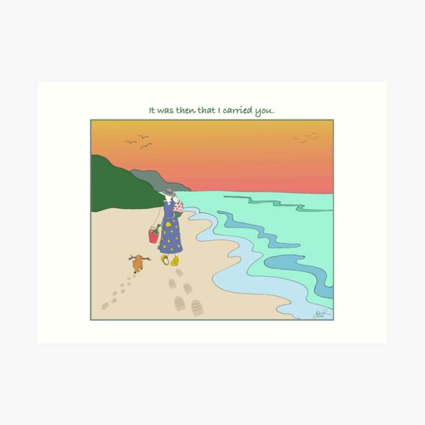 "Connie, Charlie & Scamp at the beach" Art Print for Sale by ...