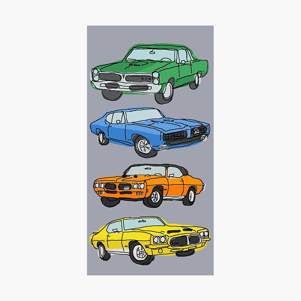 Dibujo De Pontiac Gto Car Drawing. How To Draw 1969 Pontiac GTO Car.