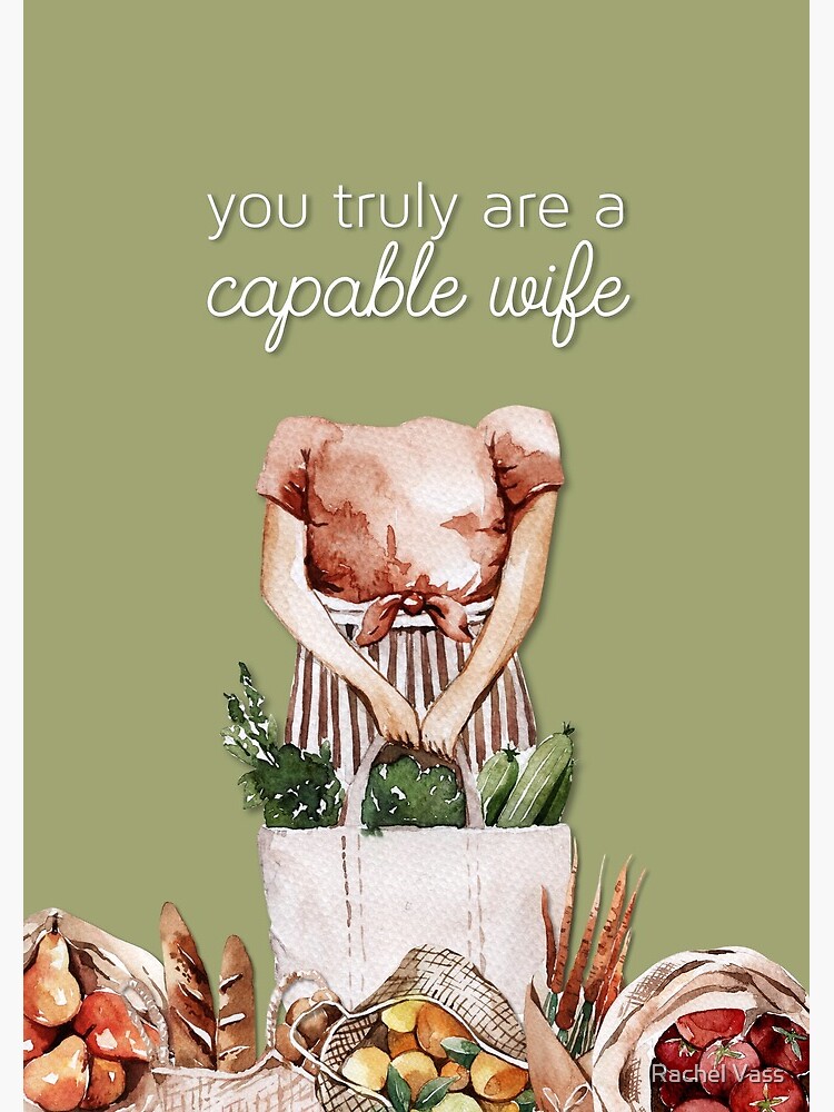 "You truly are a capable wife, JW anniversary or thank you card ...