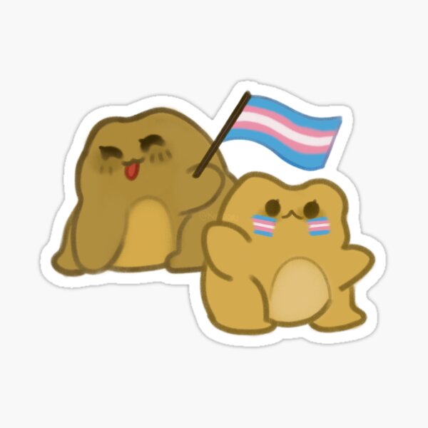 "Copia de LGBT Pride month frog trans flag" Sticker for Sale by ...