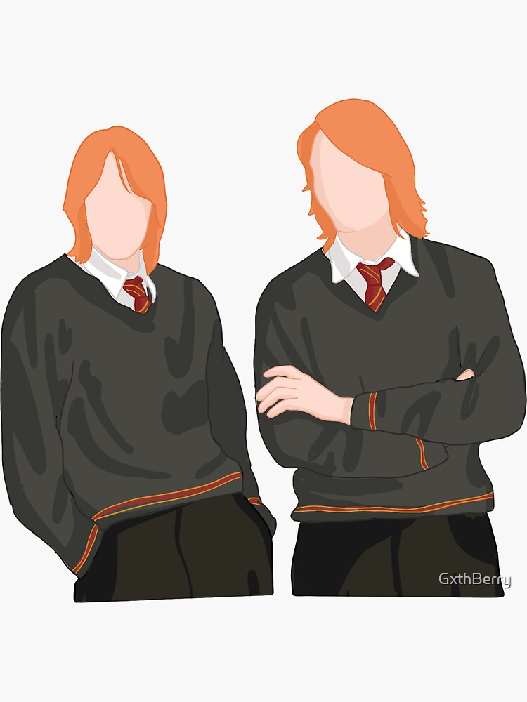 "Weasley Twins" Sticker for Sale by GxthBerry | Redbubble