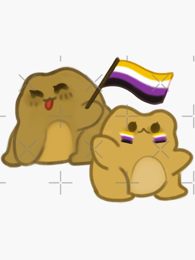 "LGBT Pride month frog non-binary flag" Sticker by kirioart | Redbubble