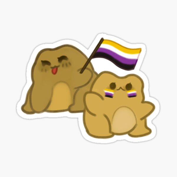 "LGBT Pride month frog non-binary flag" Sticker by kirioart | Redbubble