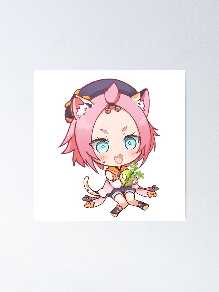 "Chibi Diona - Genshin Impact" Poster for Sale by persephonexx | Redbubble