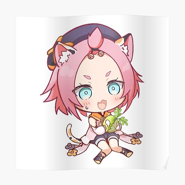 "Chibi Diona - Genshin Impact" Poster for Sale by persephonexx | Redbubble