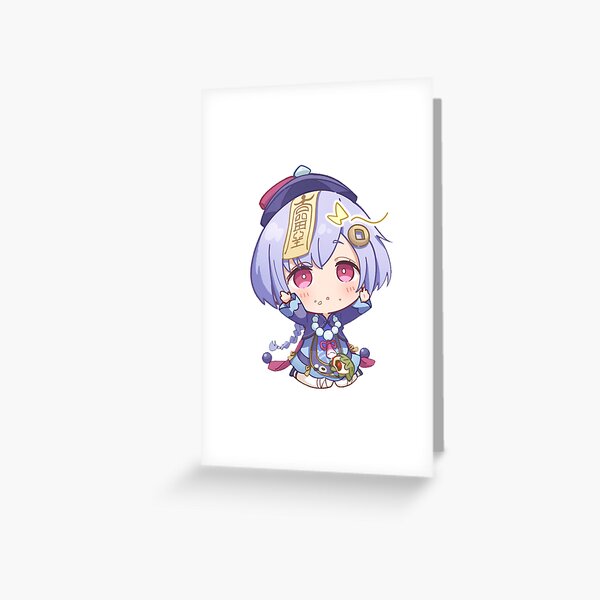 "Chibi Qiqi - Genshin Impact" Greeting Card for Sale by persephonexx ...