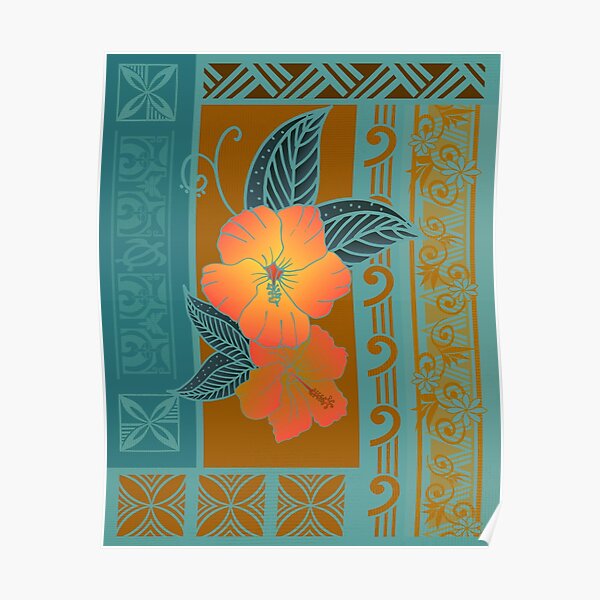 "Hawaiian - Samoan - Poly Hibiscus Artboard" Poster for Sale by ...
