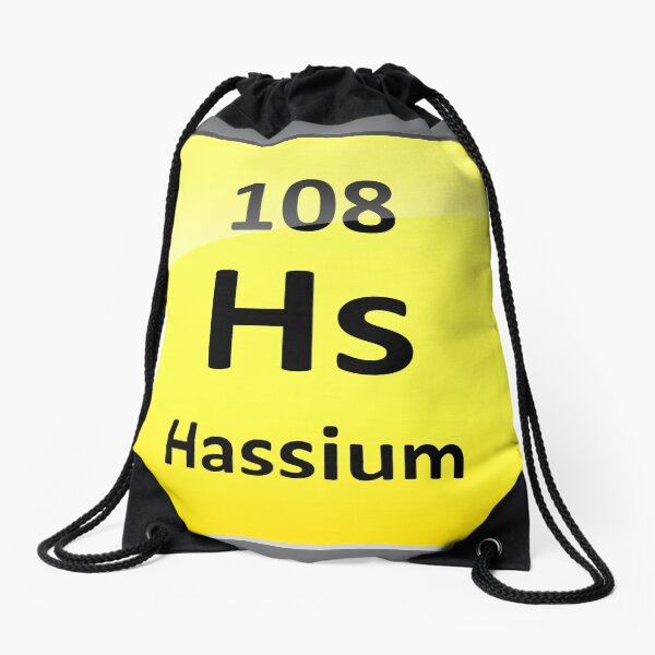 "Hassium Periodic Table Element Symbol" Drawstring Bag for Sale by ...