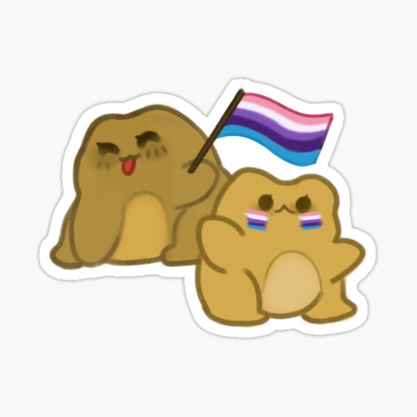 "LGBT Pride month frog gender fluid flag" Sticker for Sale by kirioart ...